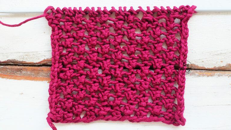 Netting Stitch: Learn to knit textured lace - So Woolly | So Woolly