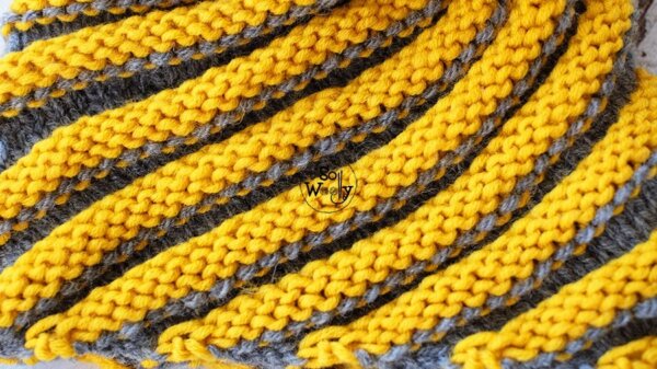 How to knit a Spiral Hat in two colors (all sizes) | So Woolly