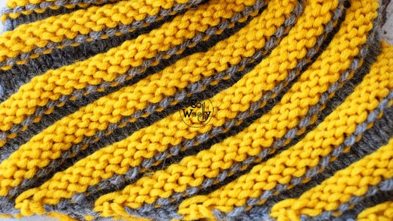 How to knit a Spiral Hat in two colors (all sizes) | So Woolly