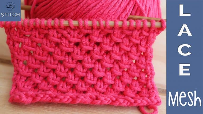 How to knit the most charming Lace Mesh knitting pattern | So Woolly