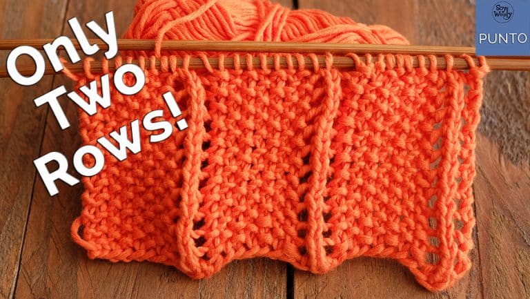Two-row knitting stitch, a combination of Seed stitch and Double ...