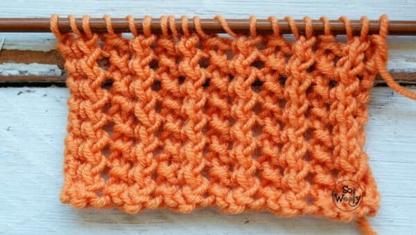 RICKRACK LACE (Two-row knitting stitch pattern) | So Woolly