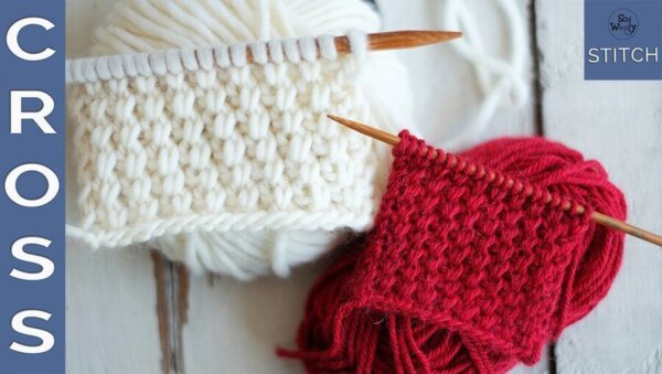 How to knit the Cross stitch: A two-row repeat pattern - So Woolly | So ...