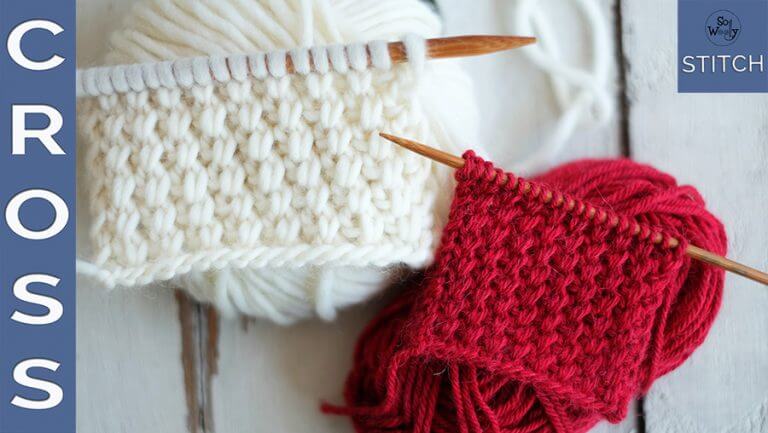 How to knit the Cross stitch: A two-row repeat pattern - So Woolly | So ...