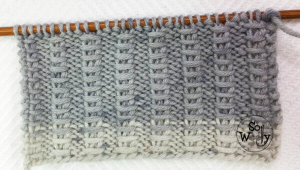 Horizontal slipped stitch: A reversible, two-row repeat knitting ...