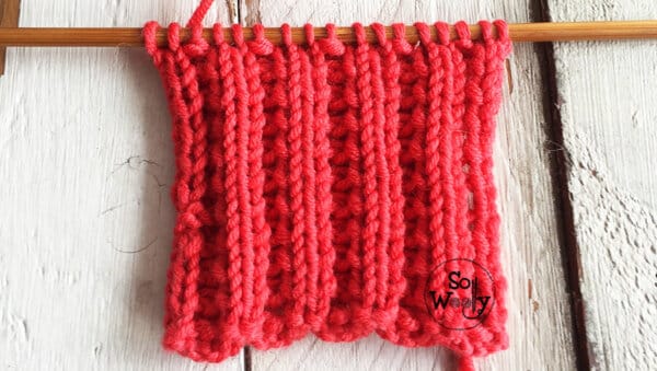 Lace Rib knitting stitch pattern: Reversible and it doesn't curl - So ...