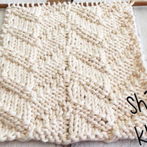 How to knit the “One-row” reversible knitting stitch pattern in the ...