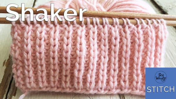 Shaker stitch knitting pattern (Half Fisherman’s Rib)