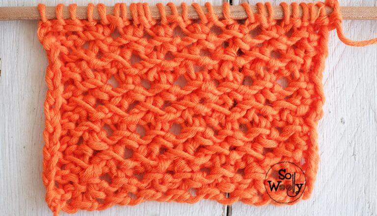 Lace Net knitting stitch pattern: Super easy and full of texture | So ...