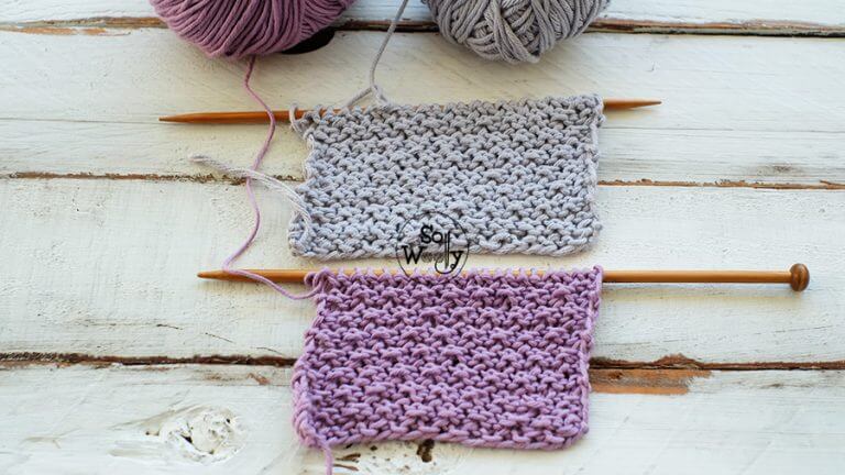 Cross stitch knitting pattern: For cowls, scarves and hats