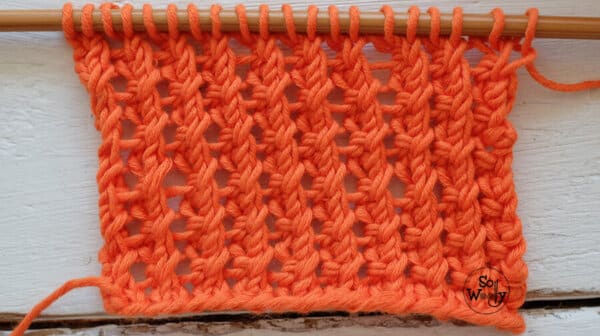 How to Knit Easy Lace: Cross Stitch (2-row-repeat)