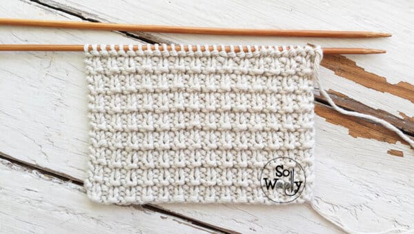 How to Knit the Grid Stitch Pattern + video (doesn’t curl)