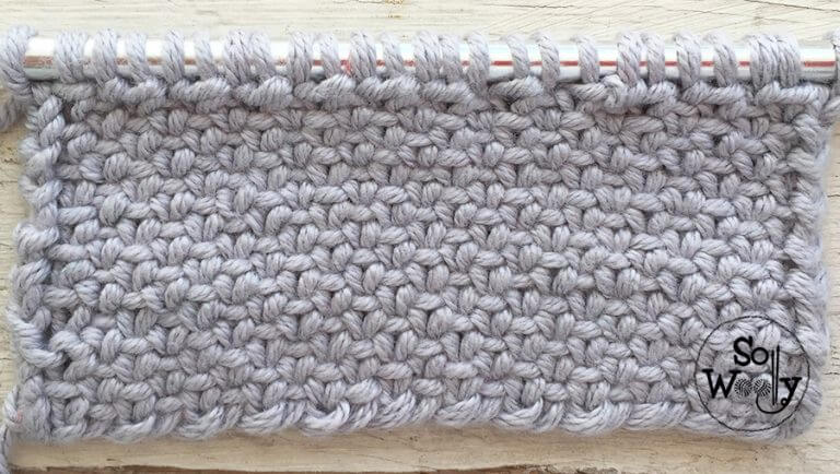 Tweed Stitch Knitting Pattern (reversible - 2 rows only!)