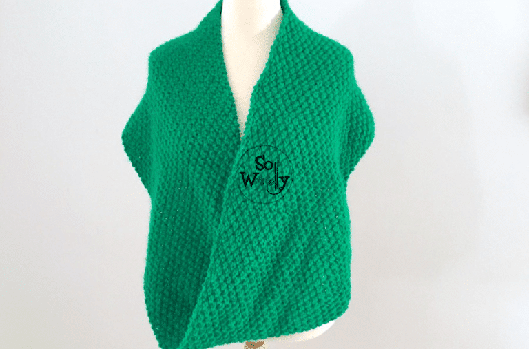 How to knit an Infinite Cowl in Irish Moss stitch