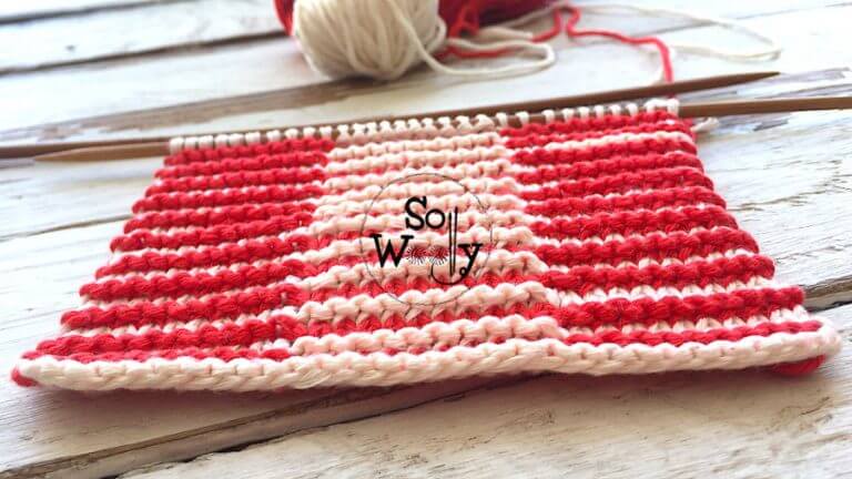 How to create Illusion or Shadow knitting step by step