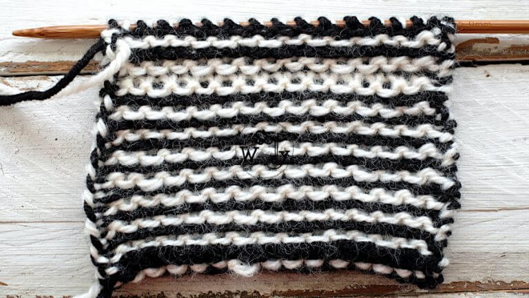 Two Color Slip-Stitch knitting pattern -no purling required