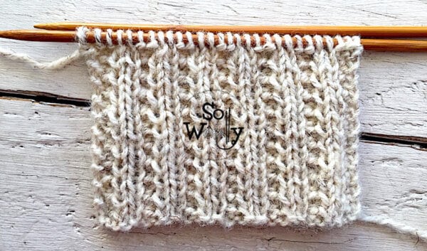 How to knit the Mock Cable Ribbing stitch