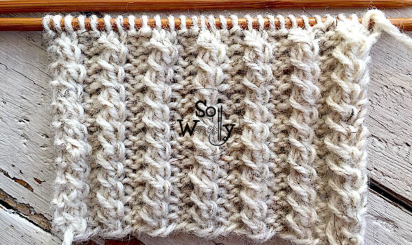 How to knit the Mock Cable Ribbing stitch