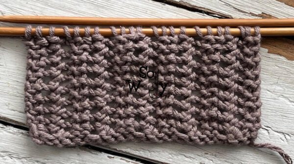 How to knit the One-row repeat stitch: Reversible-no curling