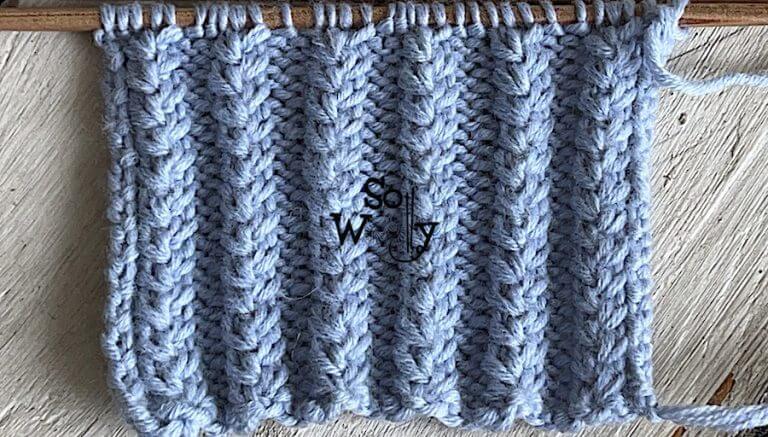 How to knit the Double Braided Ribbing stitch