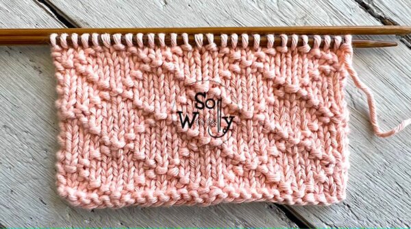 How to knit the Diamond Brocade stitch pattern