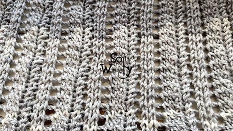 How to knit an Easy Lace Ladder in only two rows