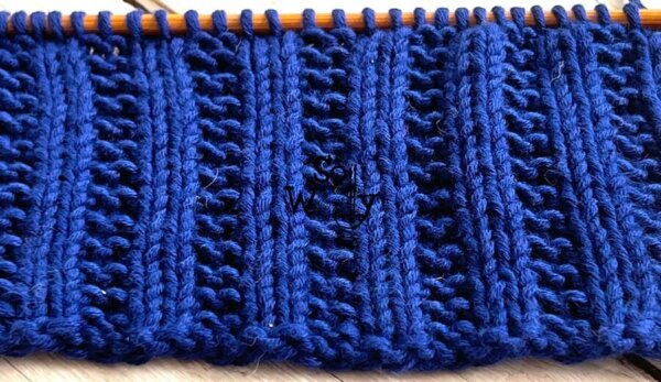 How to knit the Double Garter Rib (only two rows)- So Woolly