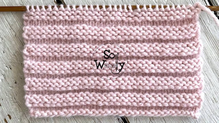 Horizontal-Welts-knit-stitch-pattern-and-video-tutorial | So Woolly