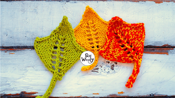 How to knit Autumn Leaves: Beech and Maple (free patterns