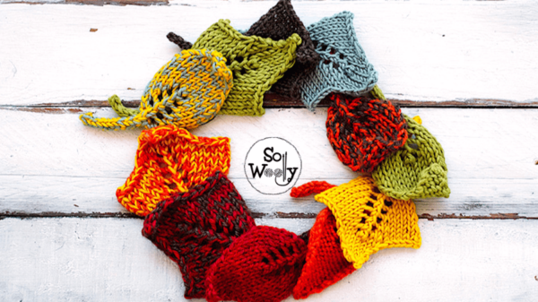 How to knit Autumn Leaves: Beech and Maple (free patterns