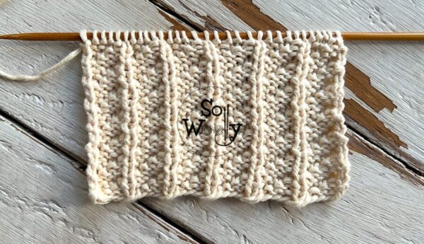 How to knit the Diagonal Ladders stitch pattern