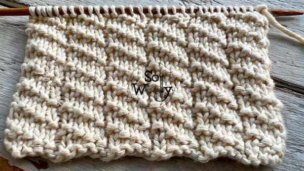 How to knit the Diagonal Ladders stitch pattern