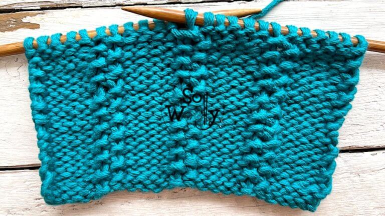 How to knit the Fancy Moss stitch Rib (only two rows!)