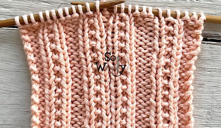 How to knit an Easy Two-row Repeat Pattern-great for scarves