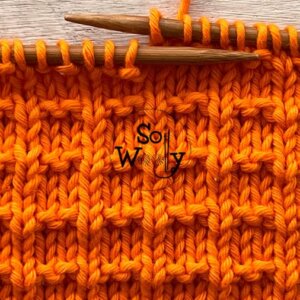 How to knit the Fancy Openwork stitch pattern-only four rows
