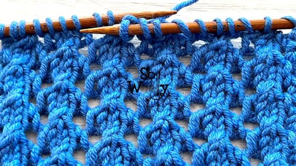 How to knit the Fancy Openwork stitch pattern-only four rows