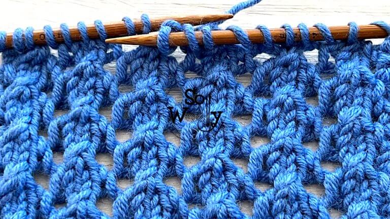 How to knit the Fancy Openwork stitch pattern-only four rows