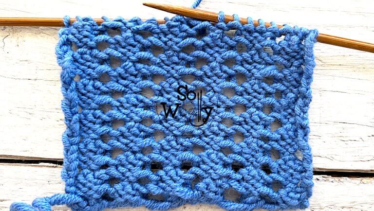 How to knit the Fancy Openwork stitch pattern-only four rows