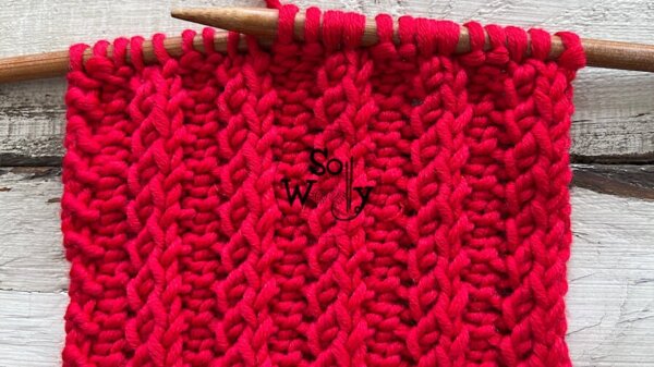 How to knit a One-row stitch for scarves -reversible pattern