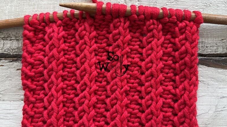 How to knit a One-row stitch for scarves -reversible pattern