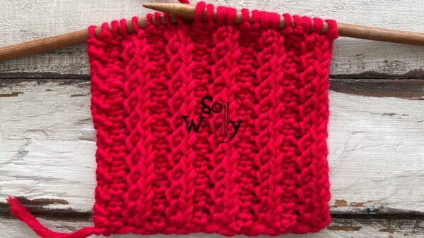 How to knit a One-row stitch for scarves -reversible pattern