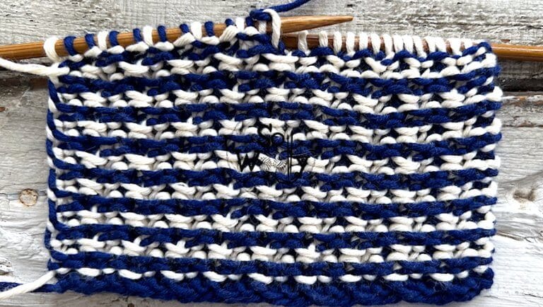 How to knit with two colors: Tweed stitch - So Woolly