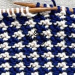 How to knit with two colors: The Bird's Eye stitch pattern