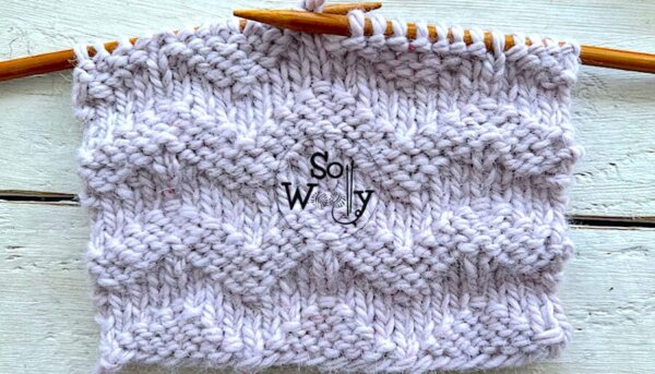 How to knit the Waved Welt stitch (knit and purl pattern)