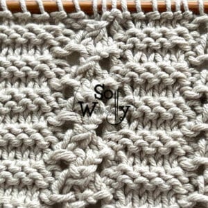 How to knit a one-row repeat pattern with knit stitches only