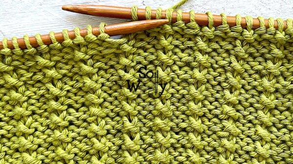 How to knit the Shadow stitch pattern (two rows only)!
