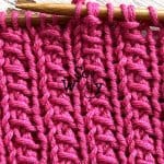How to knit the Picket Fences stitch pattern