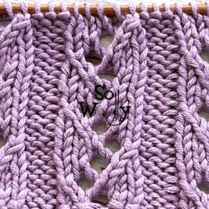 How to knit the Picket Fences stitch pattern