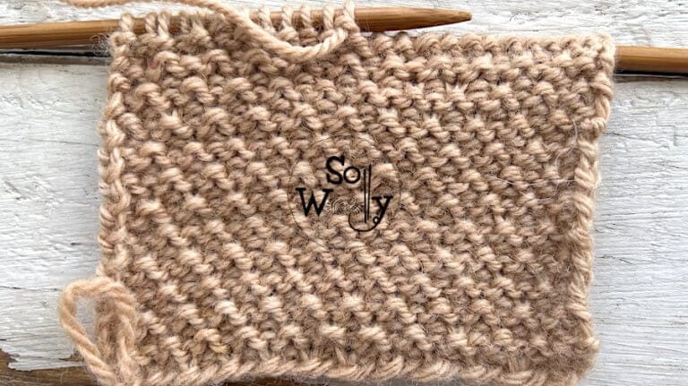 How to knit the Woven stitch pattern (four rows only!!