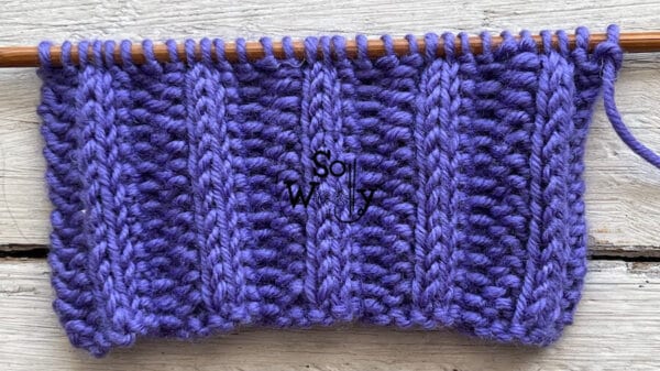 How to knit the Rib stitch without purling (2 rows only)
